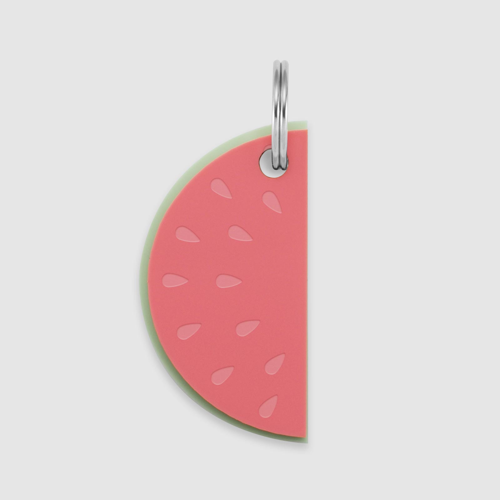 Médaille chat personnalisée acrylique coloré pastèque | LovelyTruffe