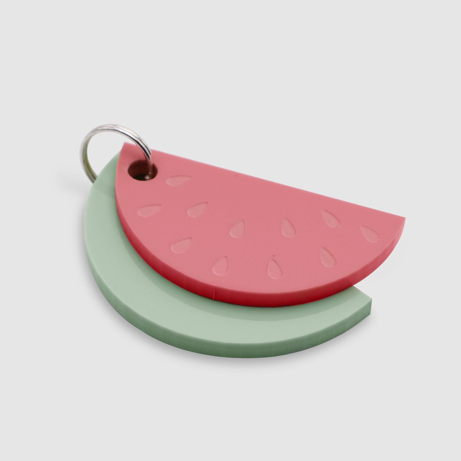 Médaille chat personnalisée acrylique coloré pastèque | LovelyTruffe