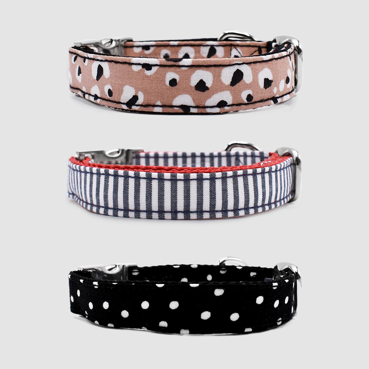 Collier chien personnalisé réglable tissu S | LovelyTruffe